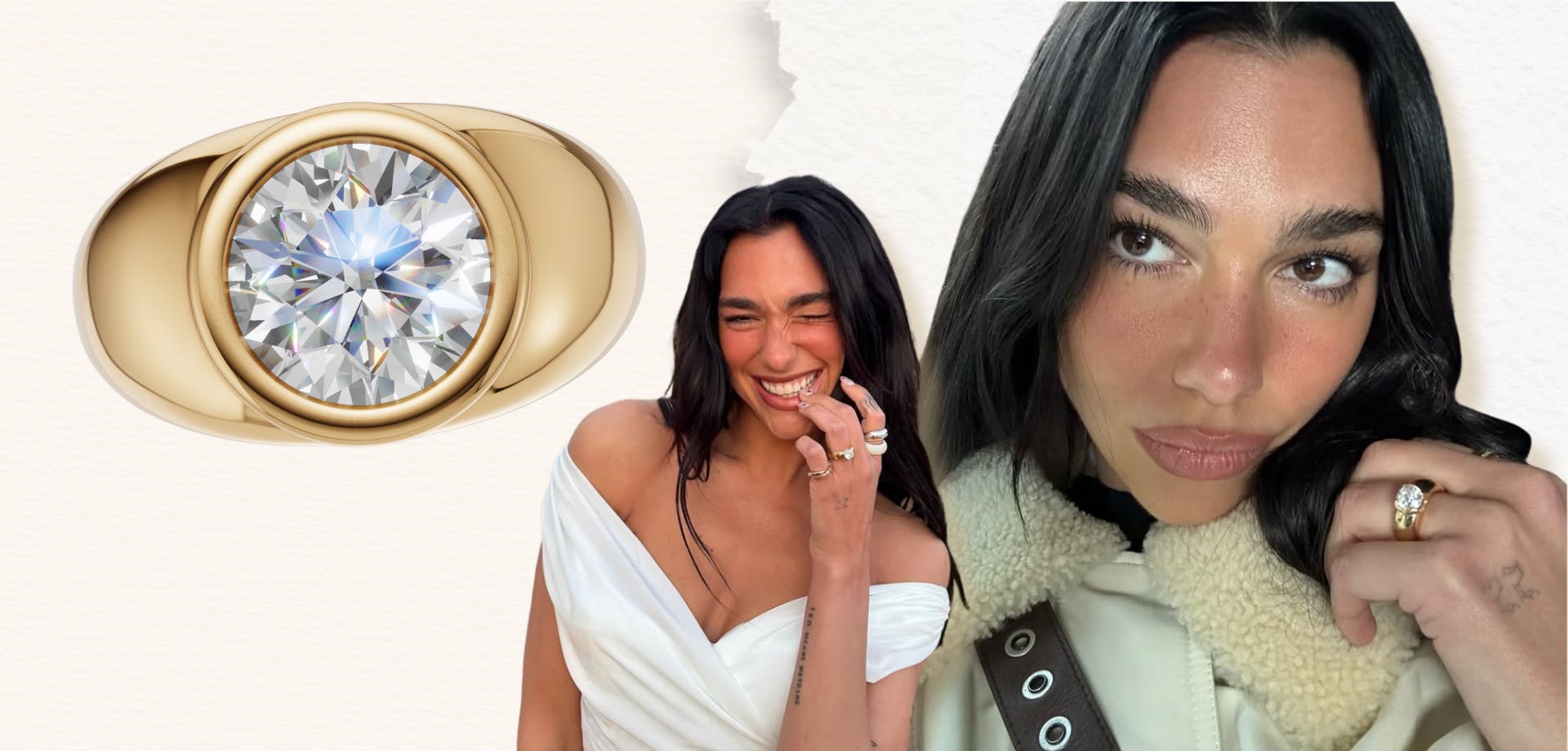 Dua Lipa's Chunky Band Engagement Ring Is 2025’s Defining Jewellery…