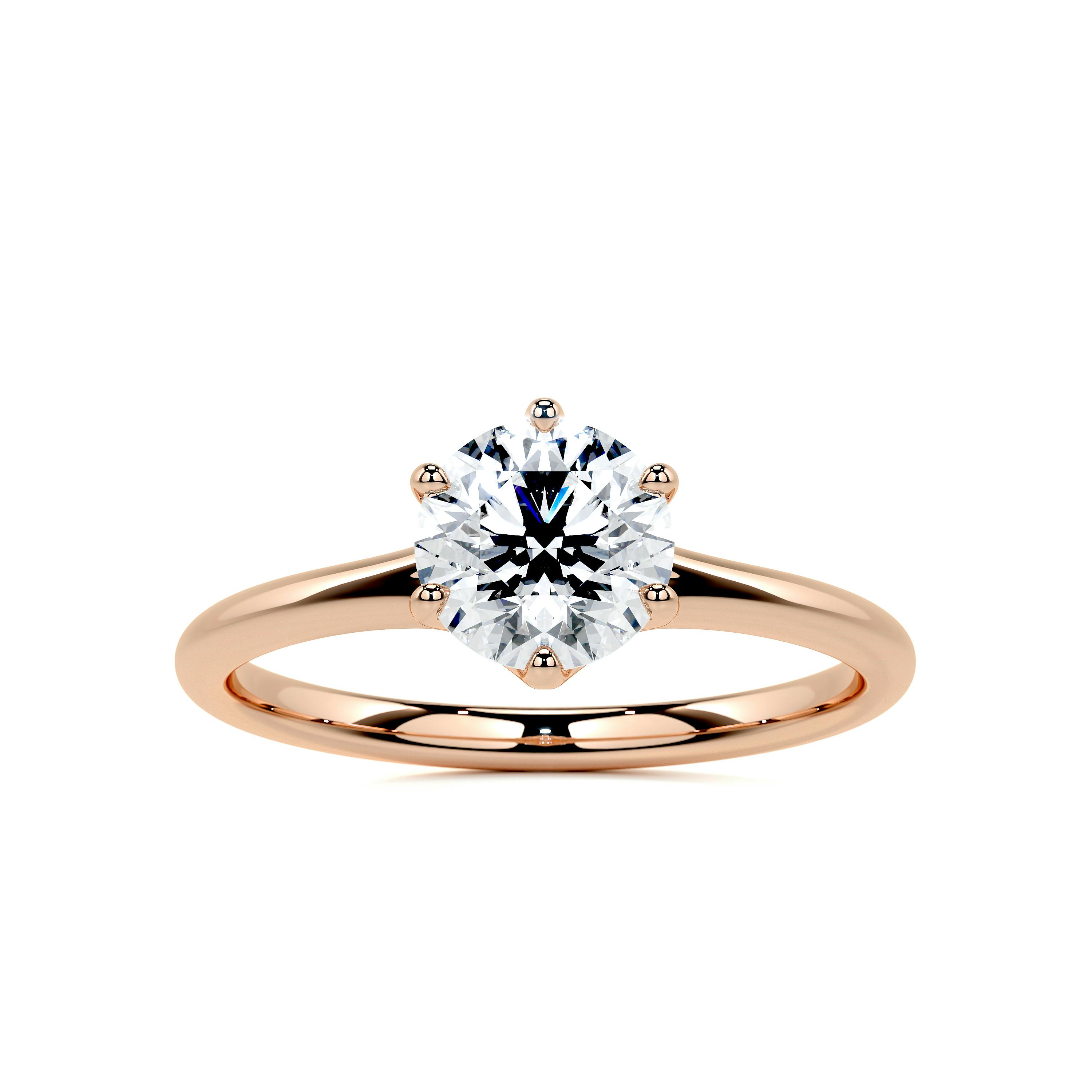 Astor | 18k Rose Gold Round Solitaire Engagement Ring | Queensmith
