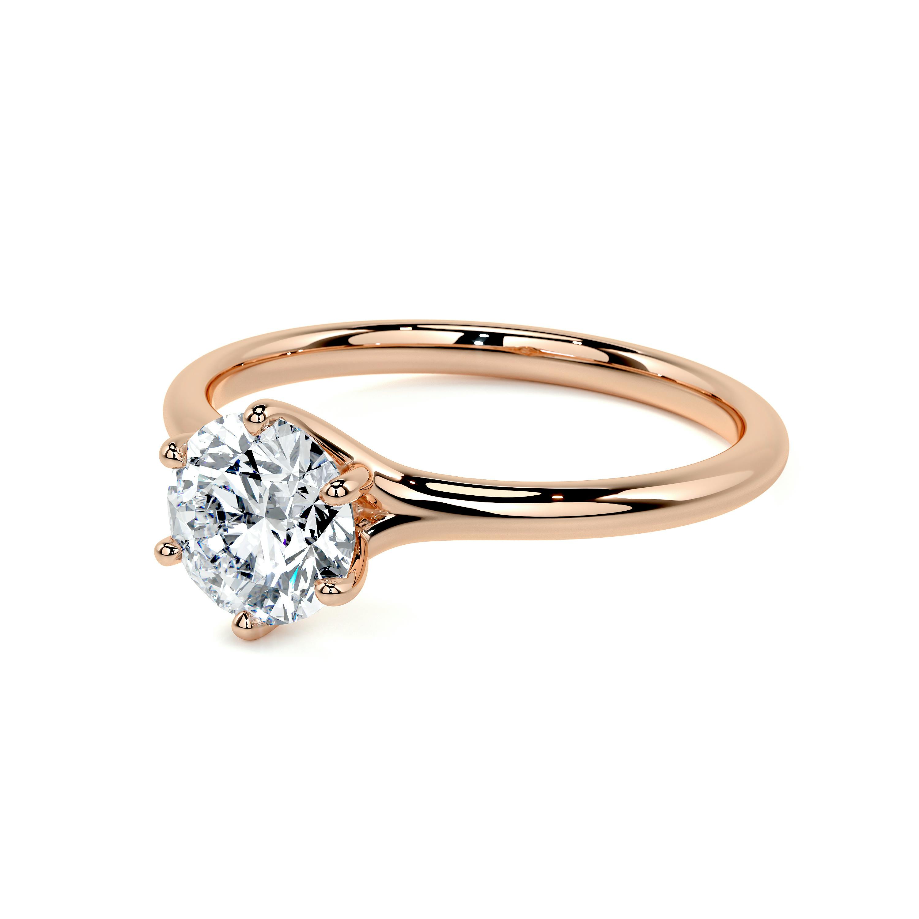 Astor | 18k Rose Gold Round Solitaire Engagement Ring | Queensmith