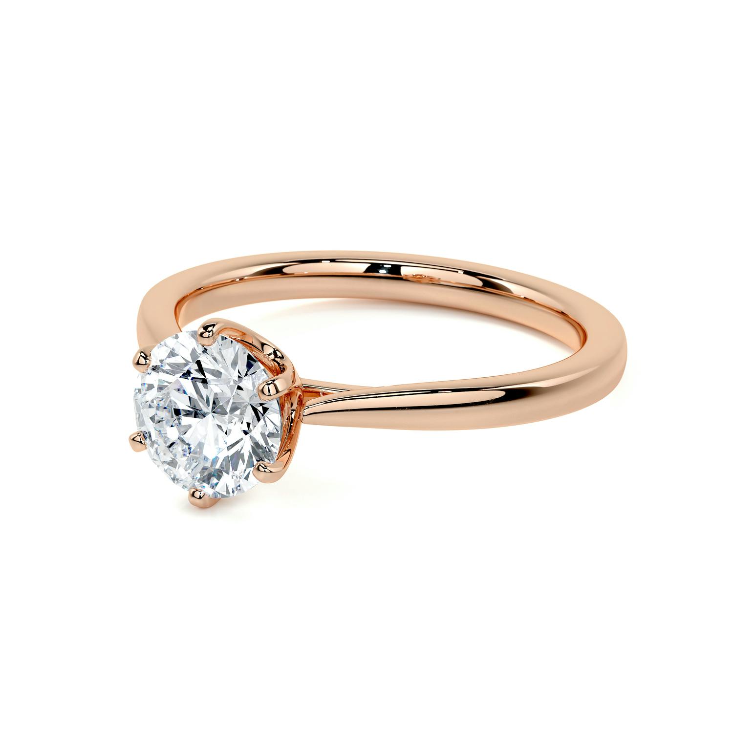 Beaumont | 18k Rose Gold Round Engagement Ring | Queensmith