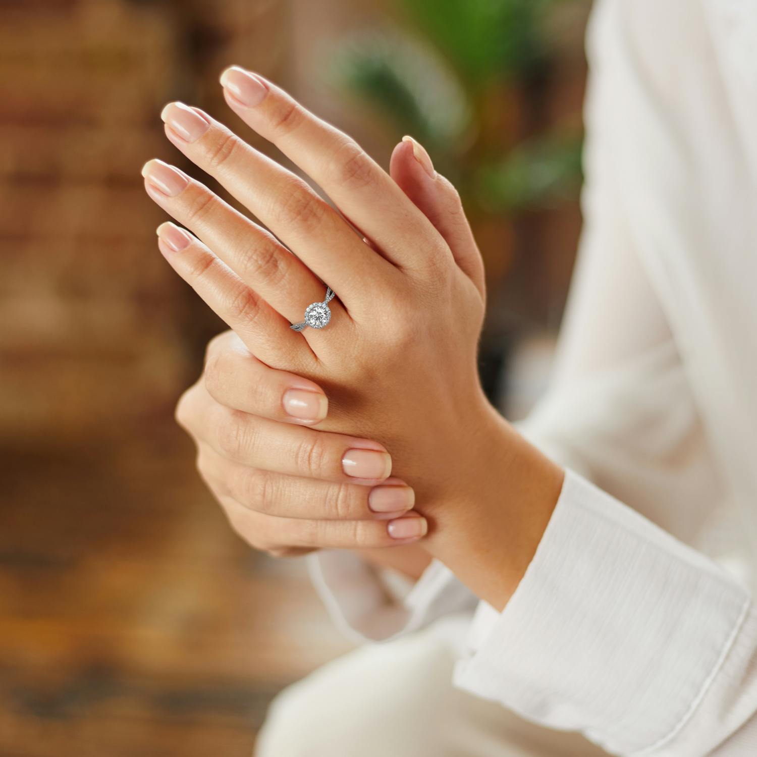 Holliday | Platinum Round Engagement Ring | Queensmith