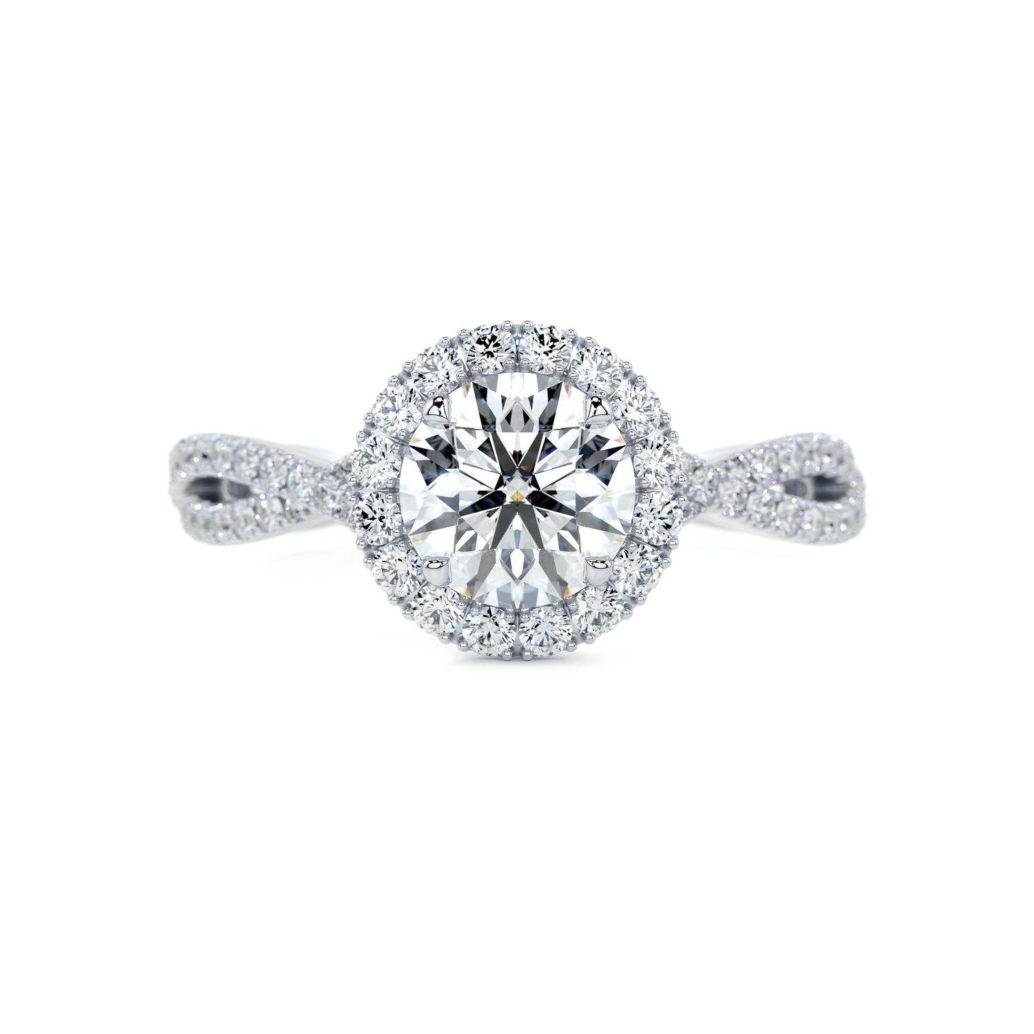 Holliday | Platinum Round Engagement Ring | Queensmith