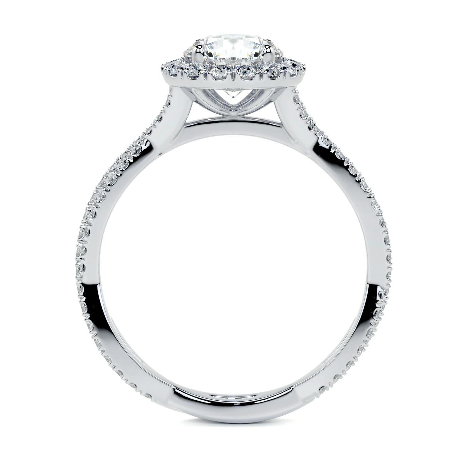 Holliday | Platinum Round Engagement Ring | Queensmith
