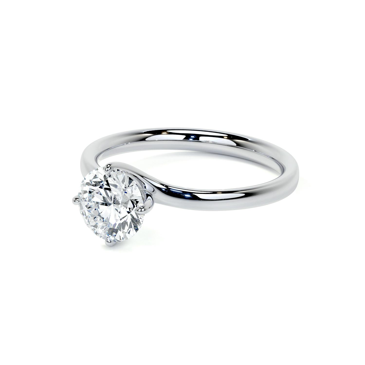 Turner | Platinum Round Engagement Ring | Queensmith