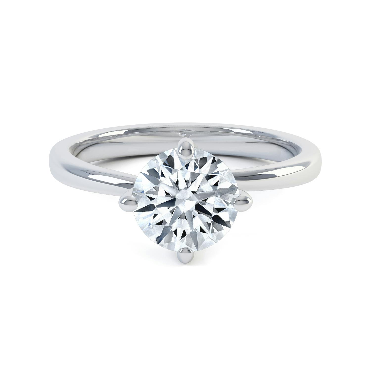 Turner | Platinum Round Engagement Ring | Queensmith